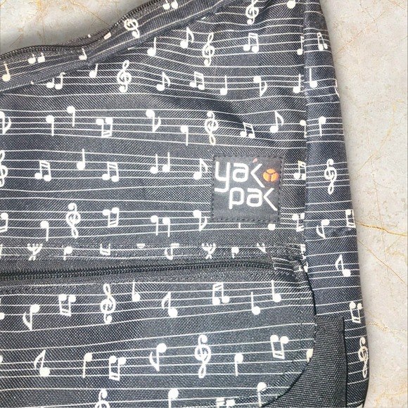 Yak Pak | Bags | Yak Pak Music Notes Messenger Bag Black White Shoulder ...